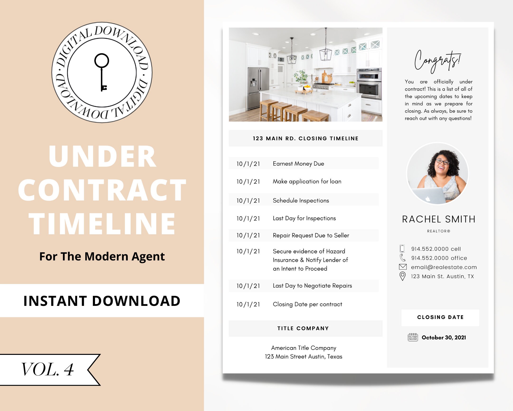 Under Contract Checklist for Agents Real Estate Template | Etsy