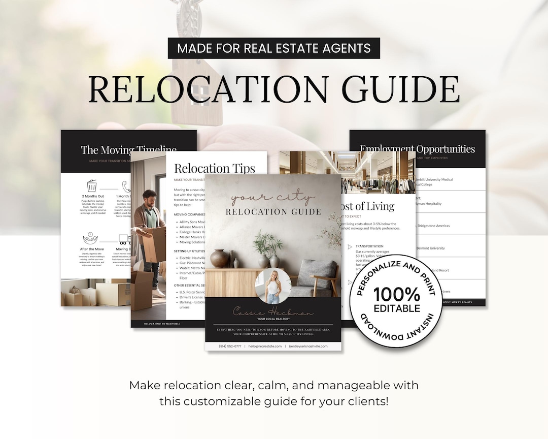 Real Estate Relocation Guide | Relocation Tool | City Welcome Template ...