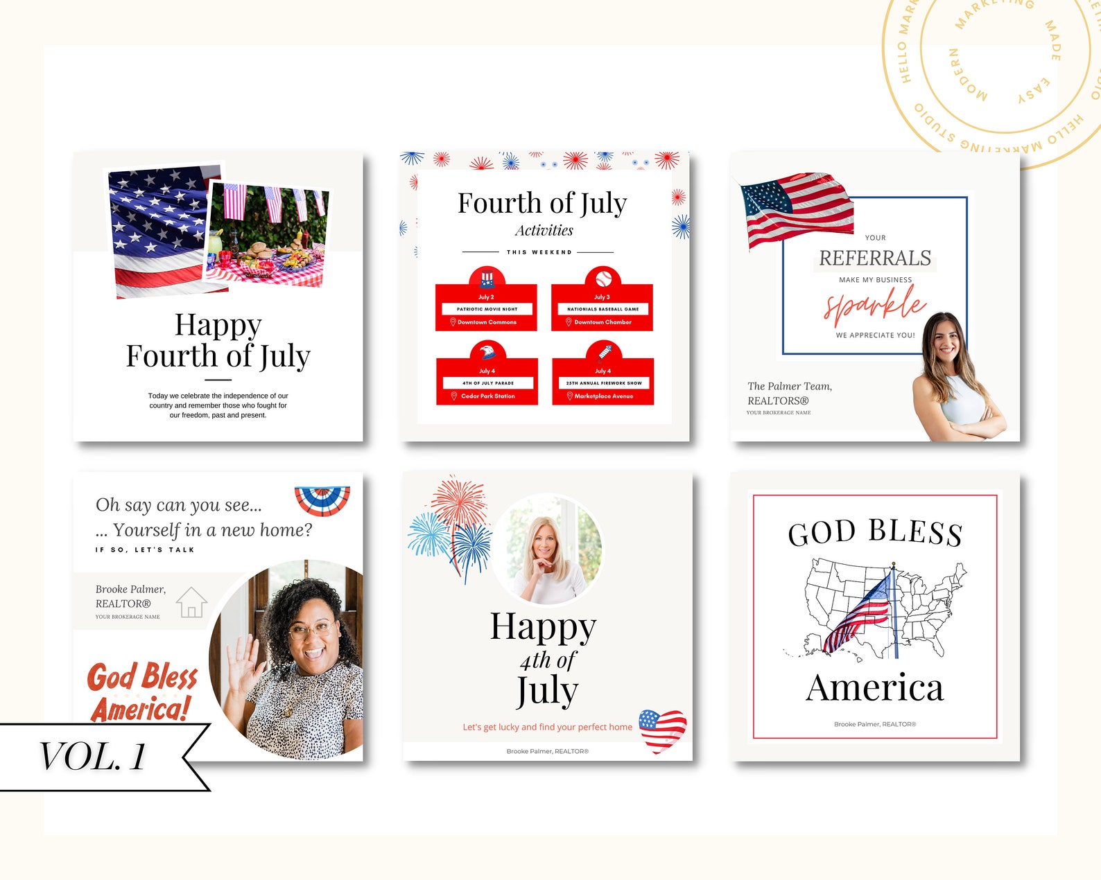 4th of July Real Estate Instagram Posts | Real Estate Agent Marketing ...