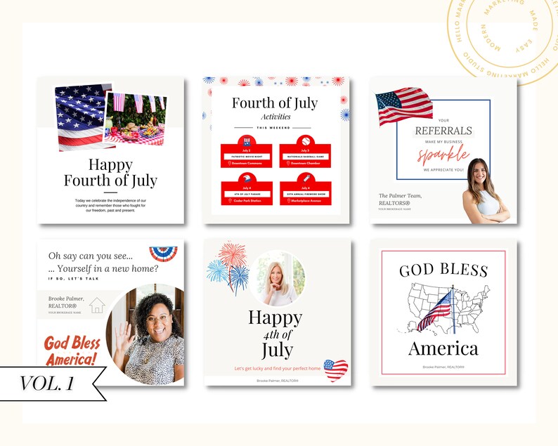4th of July Real Estate Instagram Posts | Real Estate Agent Marketing ...