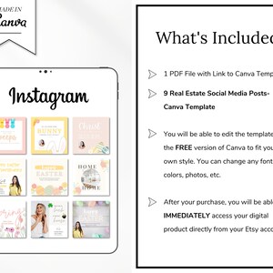 Easter Real Estate Instagram Posts | Real Estate Agent Marketing Canva ...