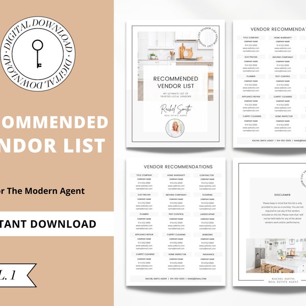 Preferred Vendor List Template - Etsy