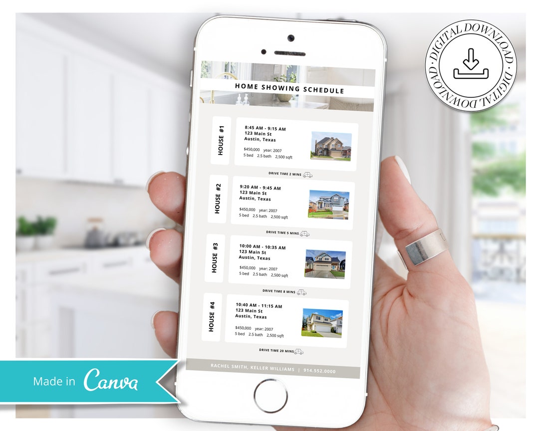 Digital Buyer Showing Schedule | Real Estate Marketing | Home Buyer ...