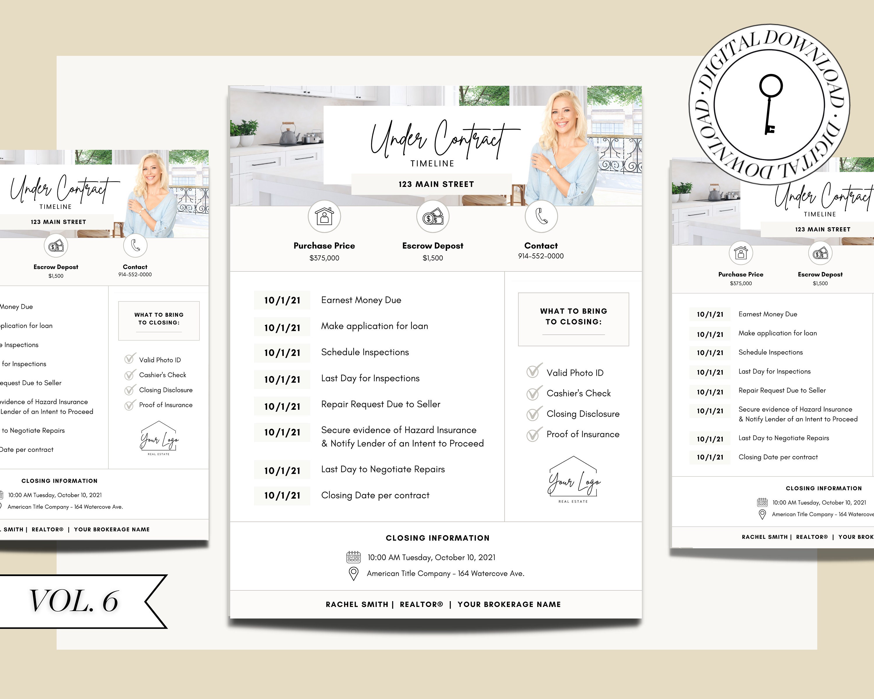 Under Contract Checklist for Real Estate Real Estate | Etsy