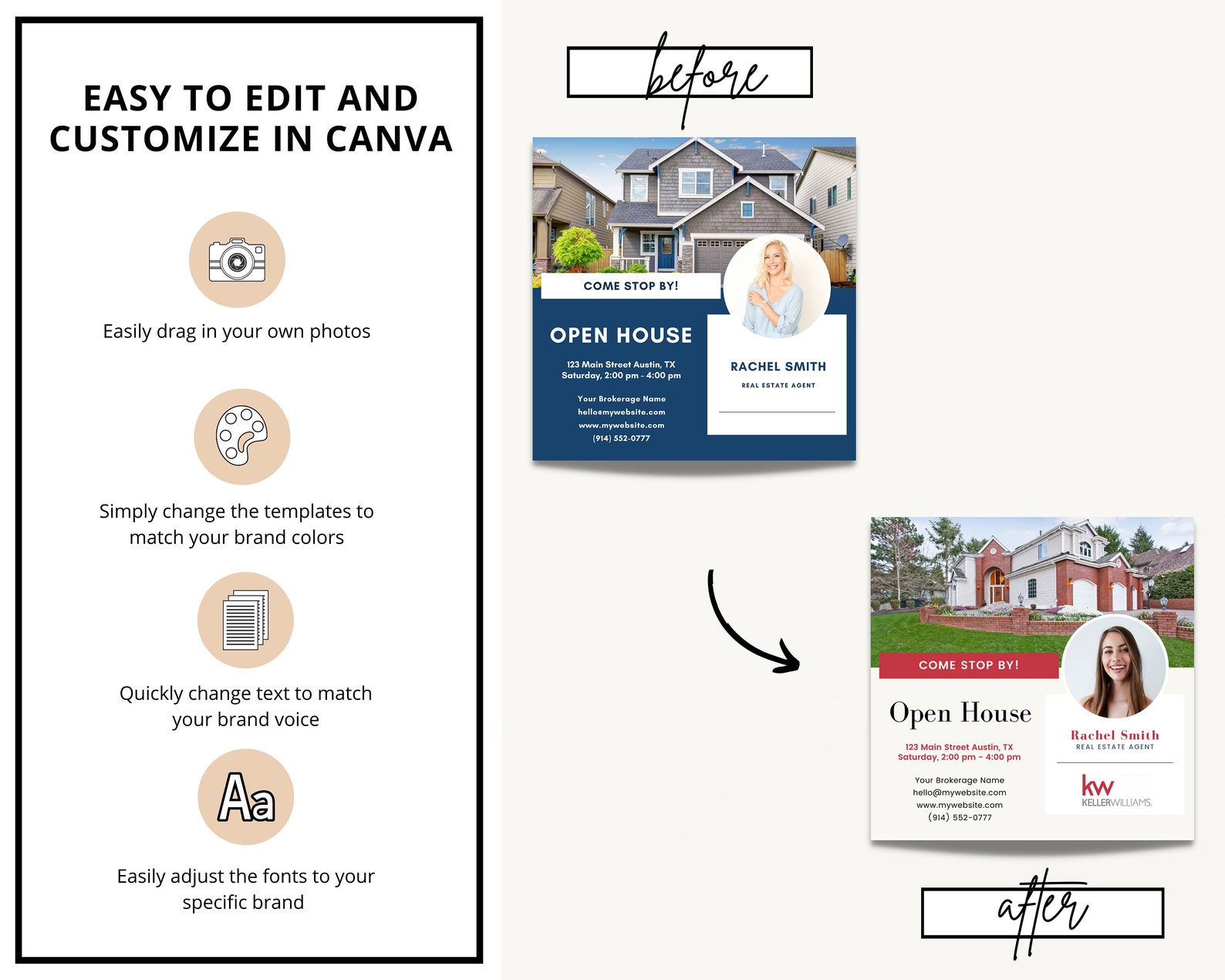 20 Open House Social Media Posts Real Estate Listing Updates - Etsy