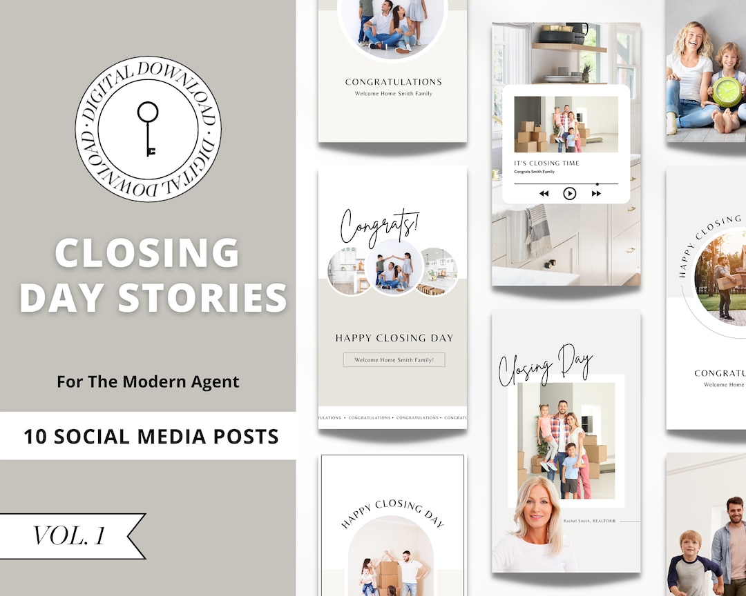 Real Estate Happy Closing Day Social Media Stories | Real Estate ...