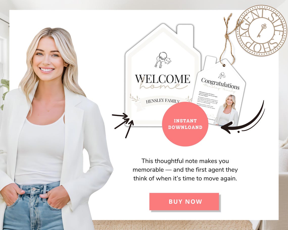 Welcome Home Real Estate Greeting Card | Real Estate Agent Card ...