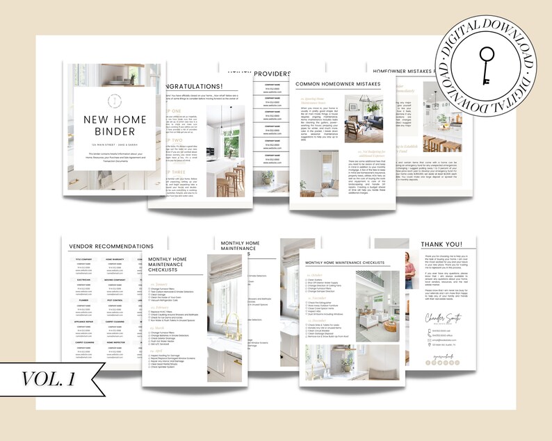 Vol 1 Client Closing Guide Exit Packet New Home Binder - Etsy