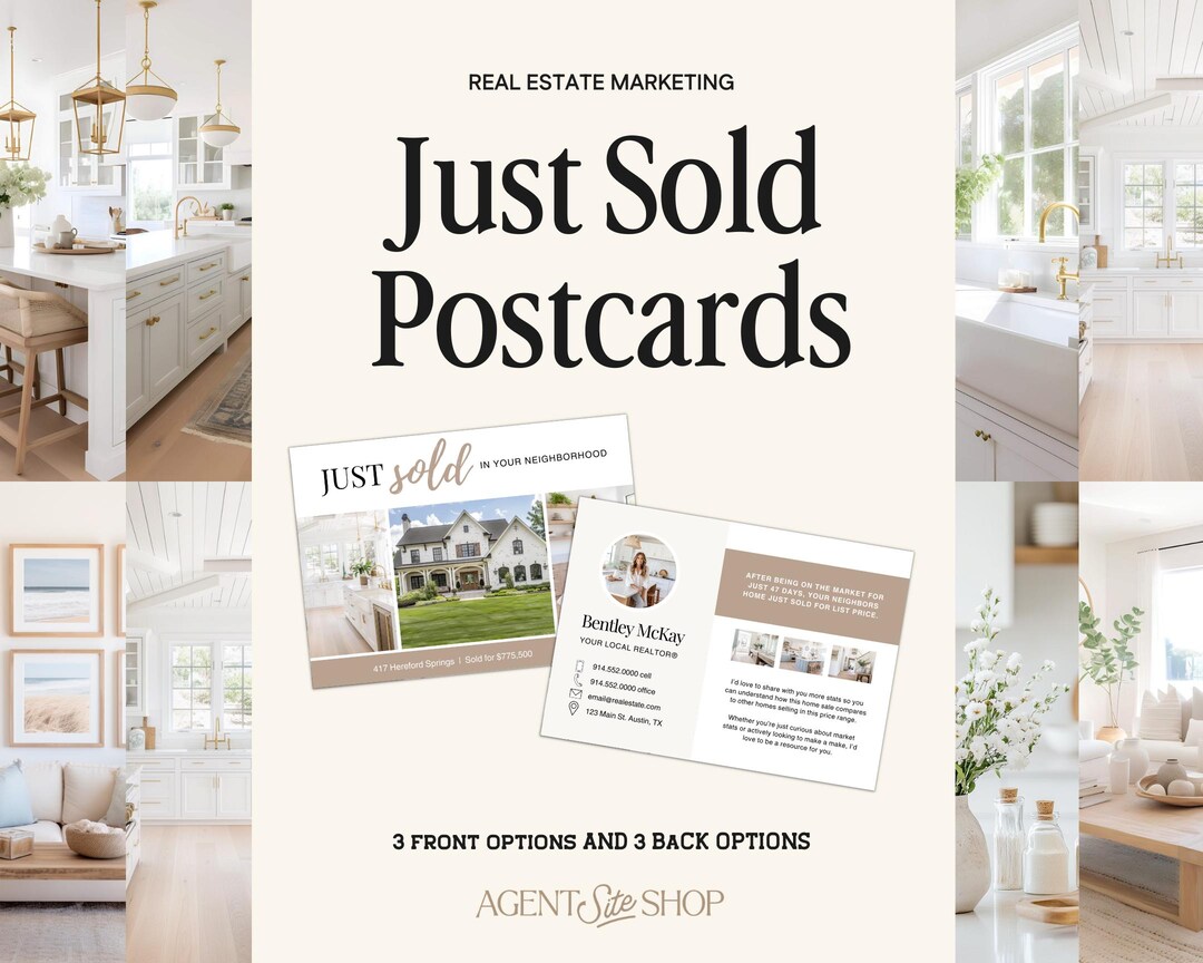 Just Sold Postcard | Real Estate Postcard Template | Neighborhood ...