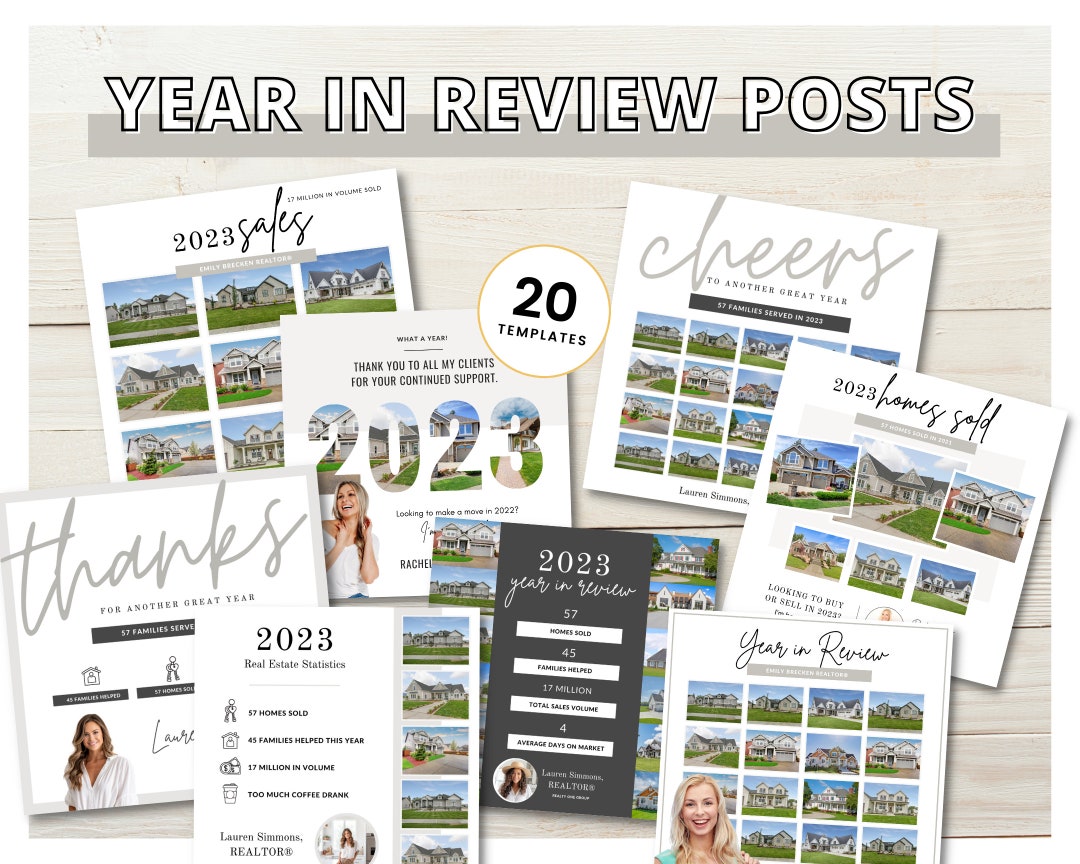 Real Estate New Year Social Media Posts Year in Review Sold Homes Sold ...