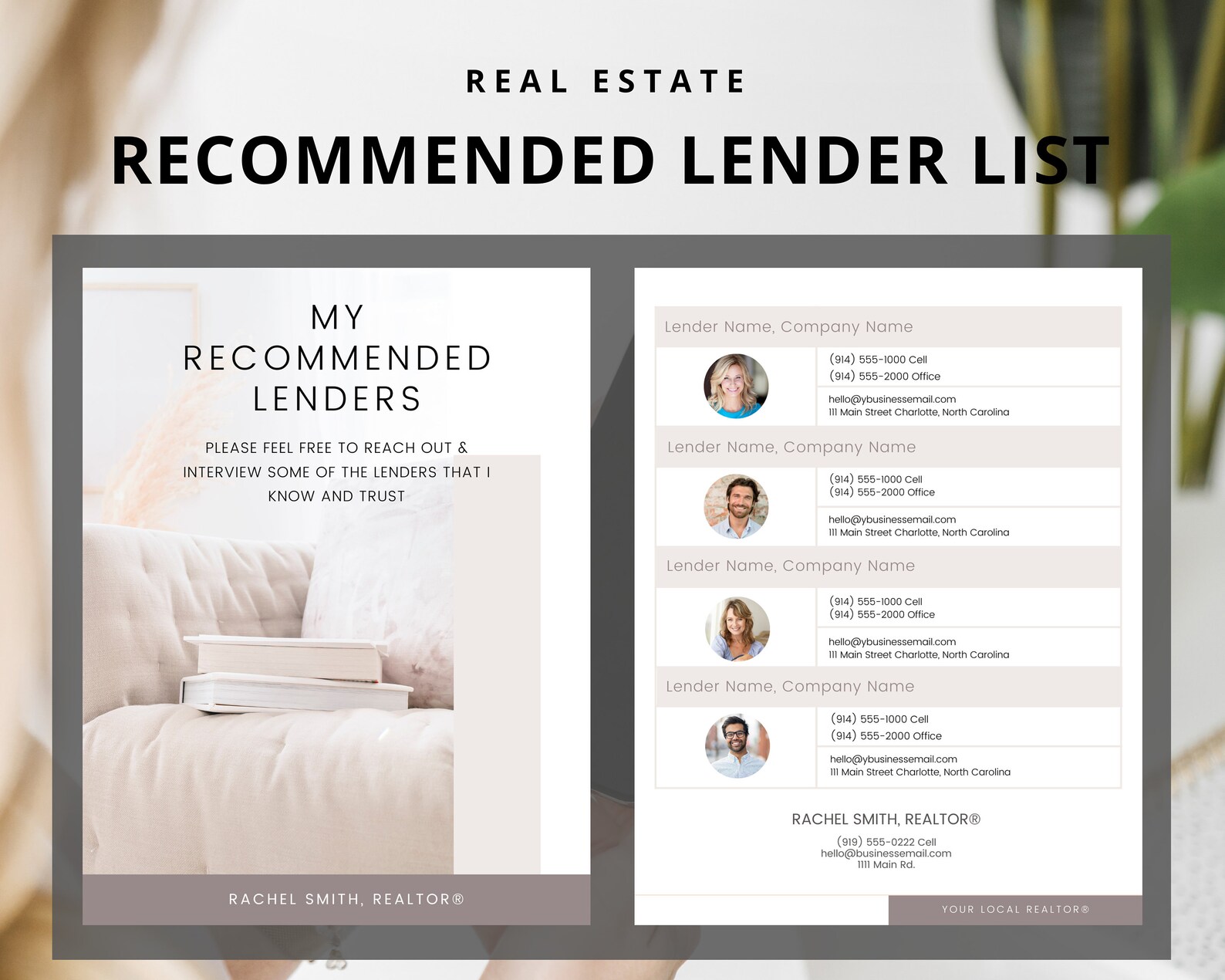 Recommended Vendor List Lenders Real Estate Marketing | Etsy