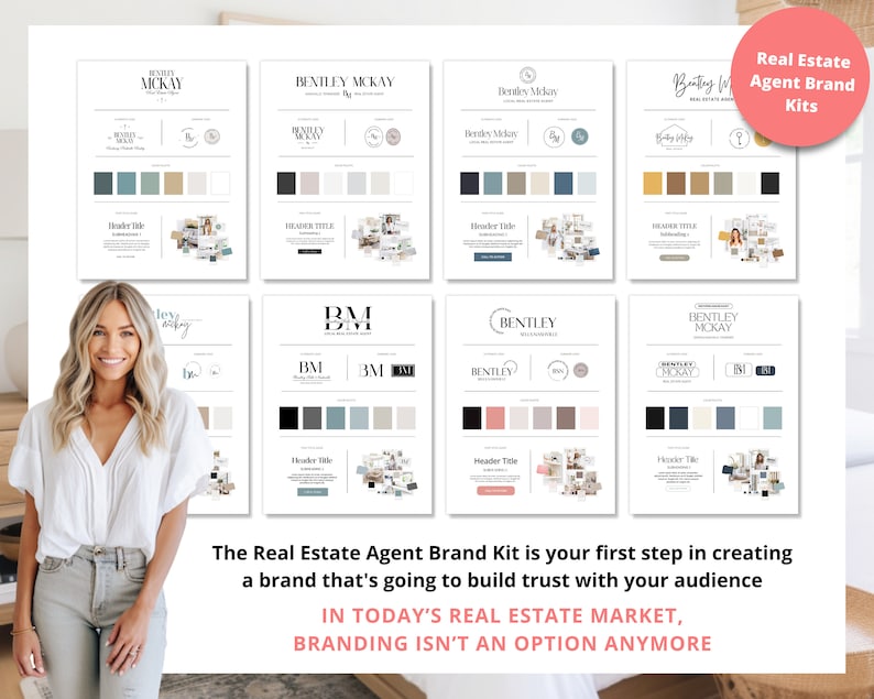 The Real Estate Agent Brand Kit | Pre-made Real Estate Logos | Real ...