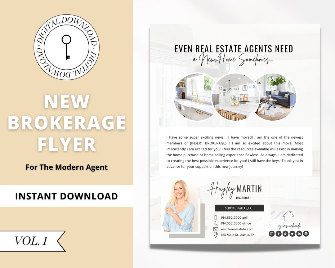 Vol 1 | New Brokerage Flyer | Changing Brokerages Announcement ...