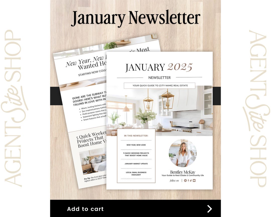 Real Estate January Newsletter | Real Estate Marketing | Real Estate ...