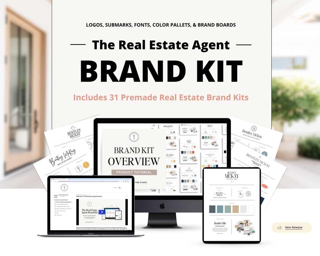 The Real Estate Agent Brand Kit | Pre-made Real Estate Logos | Real ...