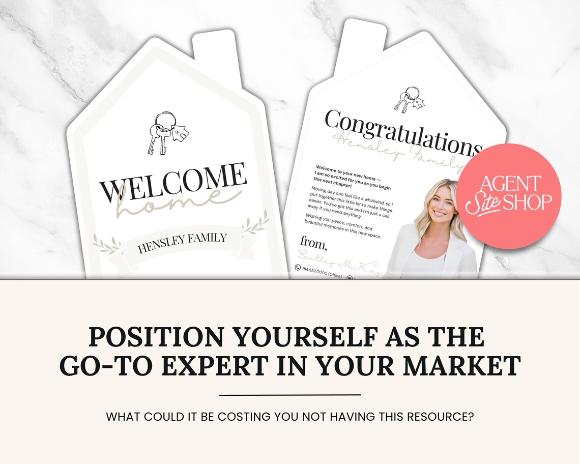 Welcome Home Real Estate Greeting Card | Real Estate Agent Card ...