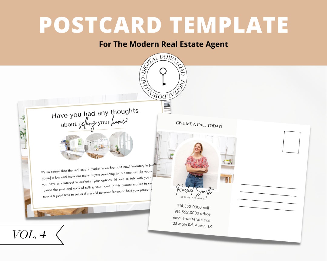 Real Estate Postcard Canva Template | Printable Real Estate Marketing ...