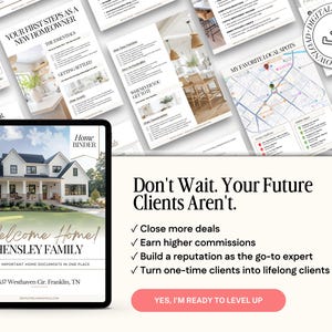 Closing Day Binder Template | New Homeowner Welcome Packet | New ...