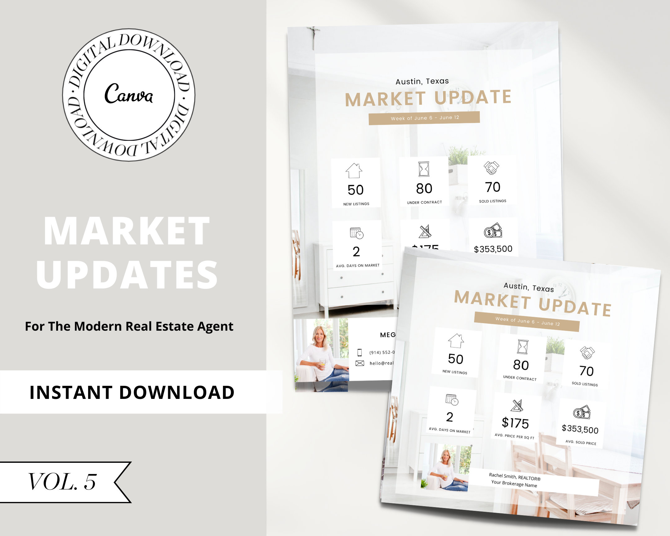 Vol 5 Real Estate Housing Market Updates Realtor Flyer | Etsy