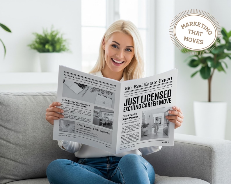 Real Estate Newspaper Prop Template, Large Newspaper Announcement ...