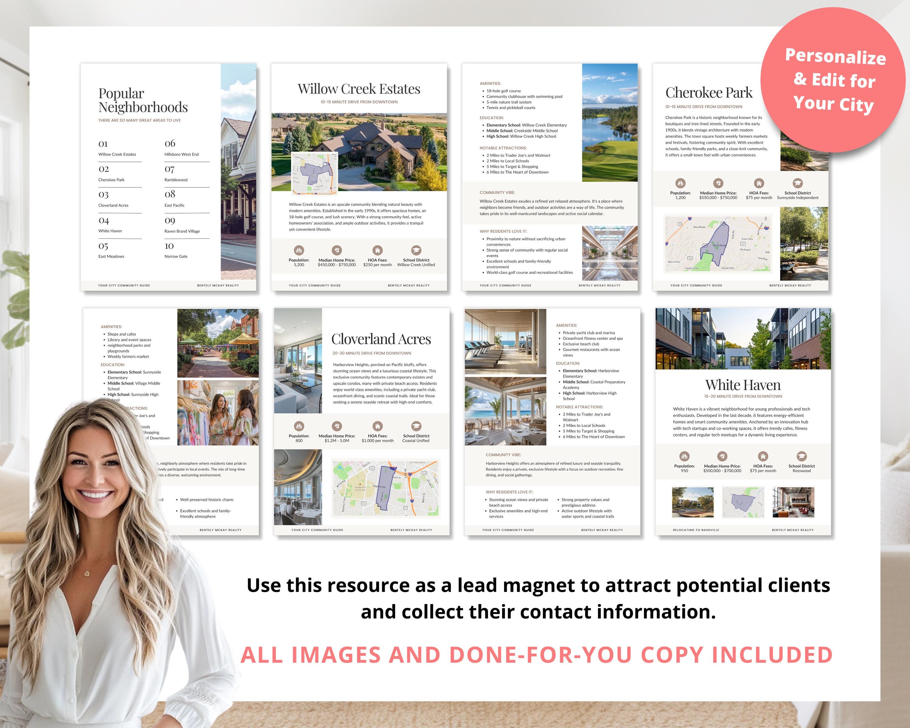 Neighborhood Guide | Community Guide | Real Estate Local Guide Template ...