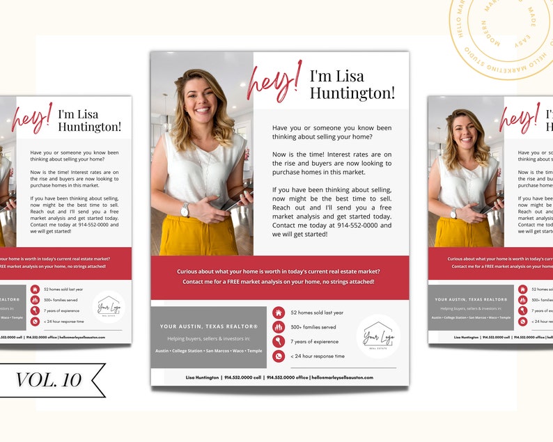 Real Estate Prospecting Flyer Interest Rates Increase Real - Etsy Australia