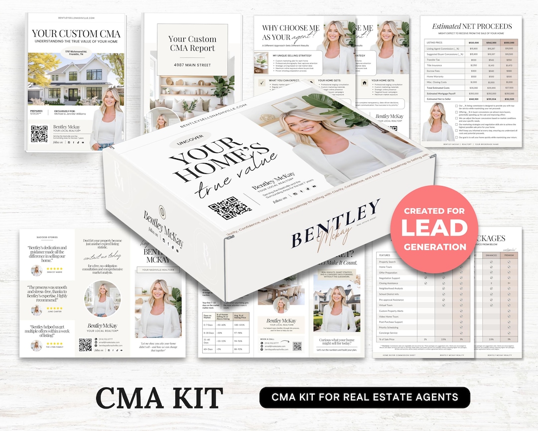 CMA Kit for Real Estate Agents | Real Estate CMA | Listing Presentation ...