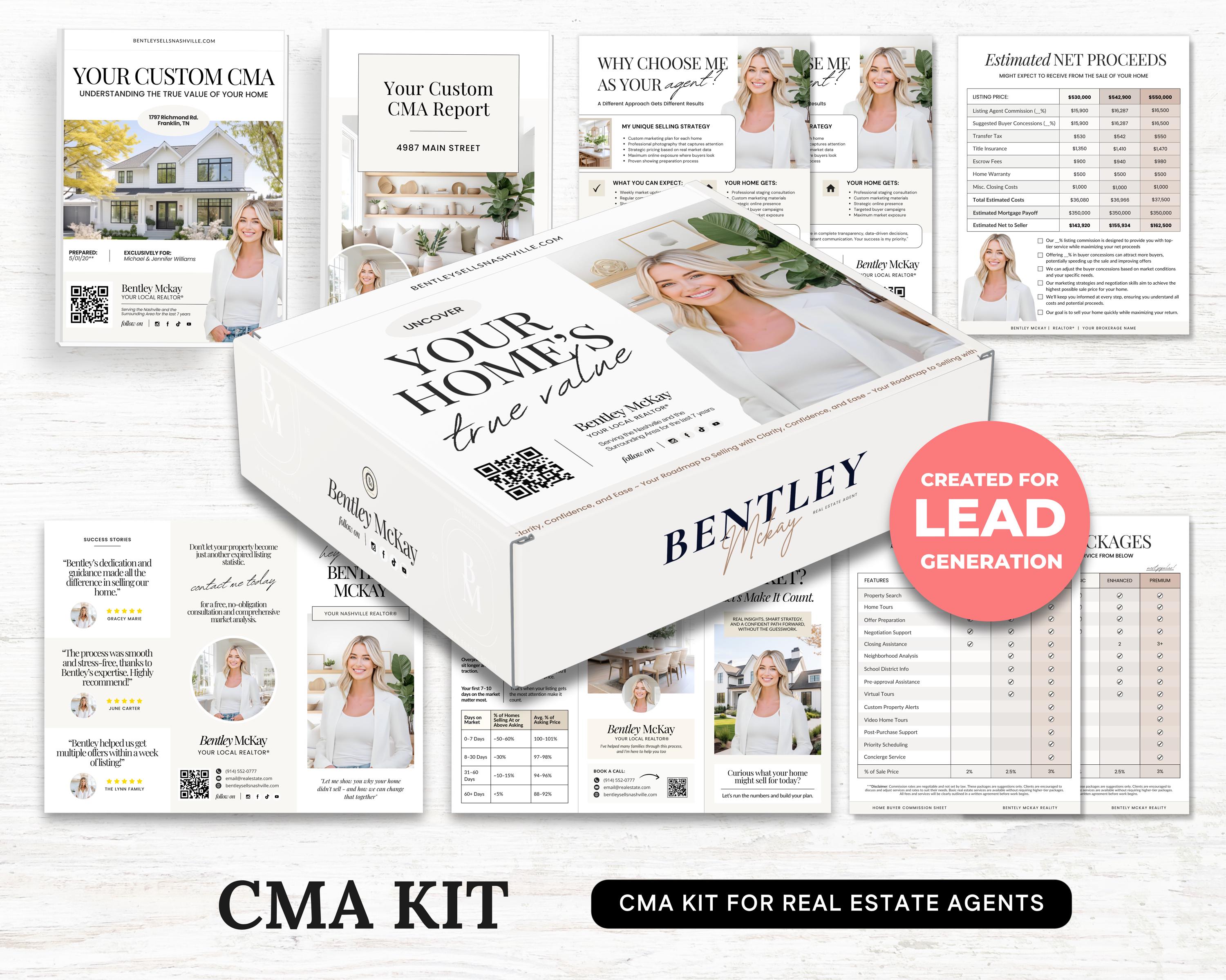 CMA Kit for Real Estate Agents | Real Estate CMA | Listing Presentation ...