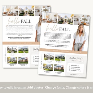 Fall Real Estate Flyer | Real Estate Marketing | Canva Template | Real ...