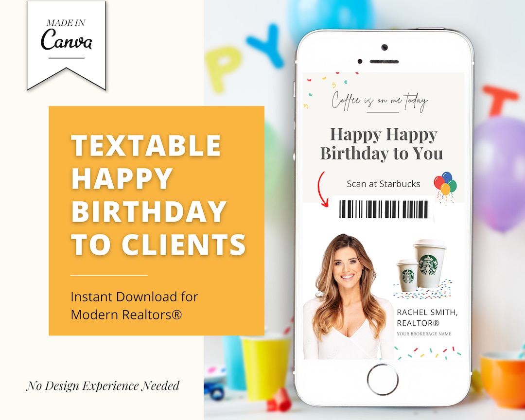Digital Birthday Card | Happy Birthday Card for Client | Real Estate ...