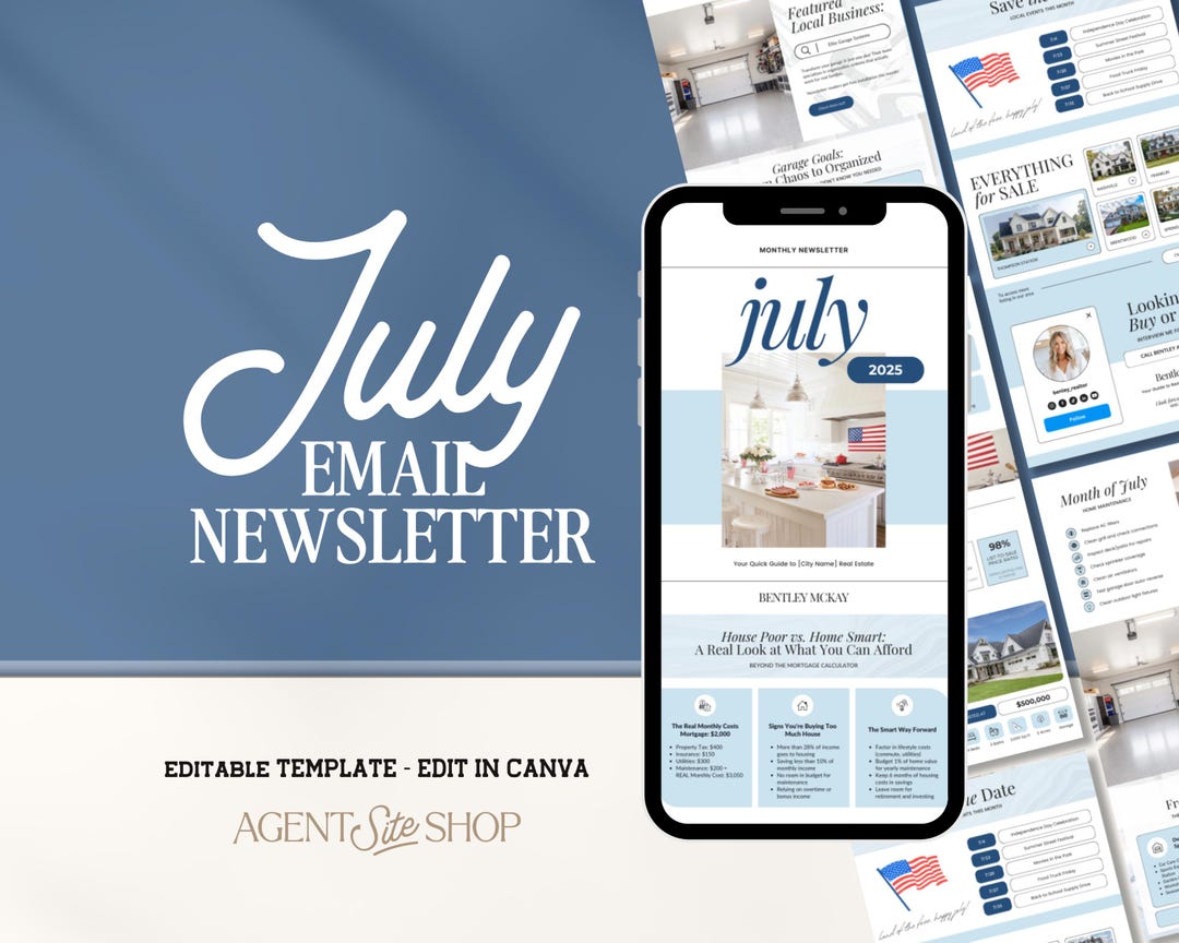 July Real Estate Newsletter | Real Estate Marketing | Monthly Real ...