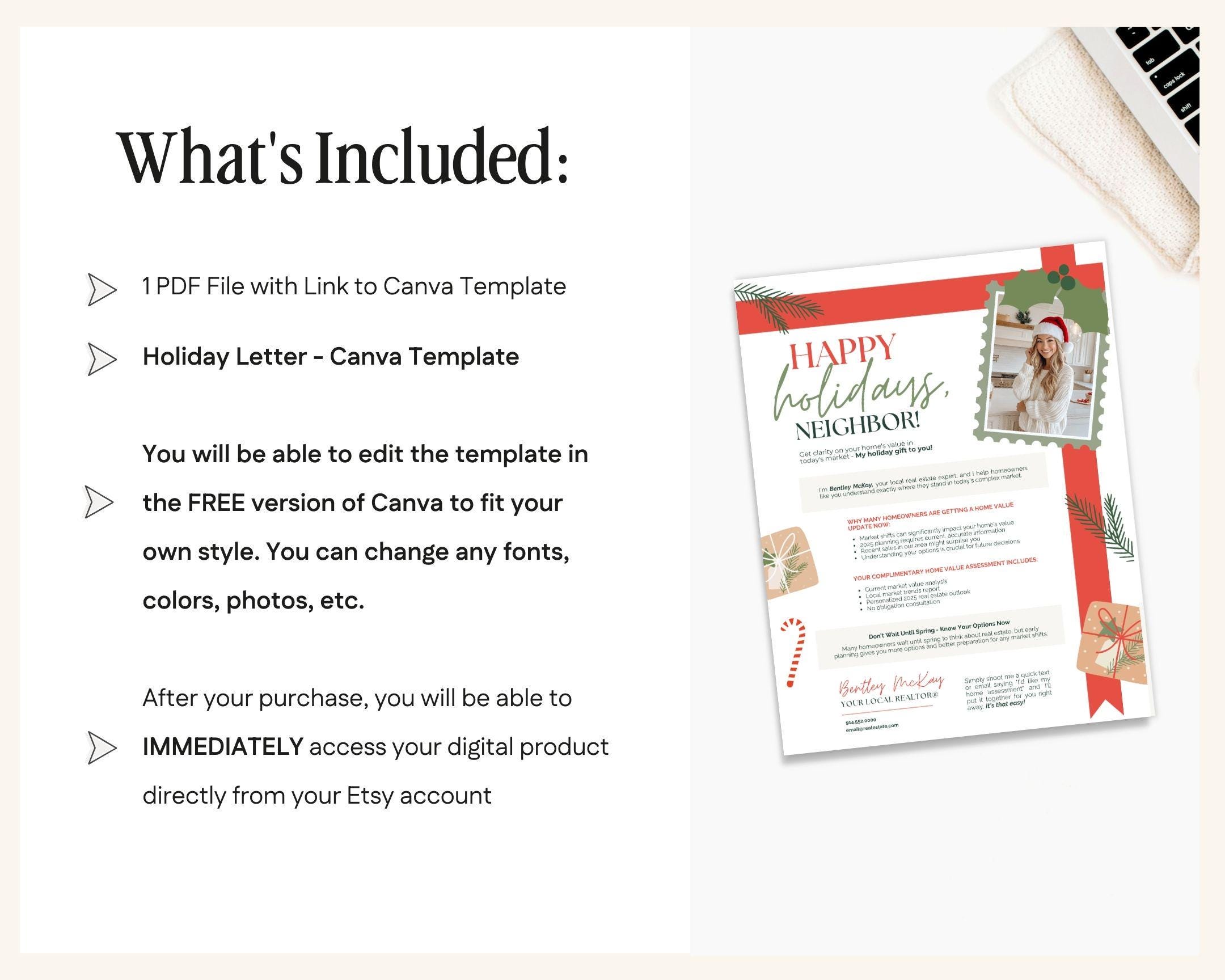 Christmas Real Estate Flyer | Holiday Real Estate Marketing | Canva ...