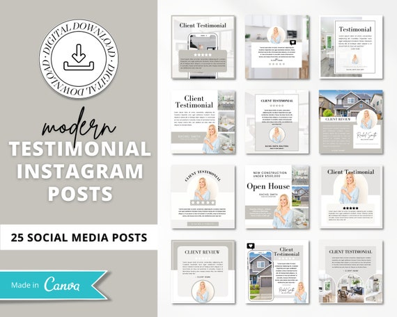 Client Testimonial Posts Client Reviews Instagram Posts - Etsy