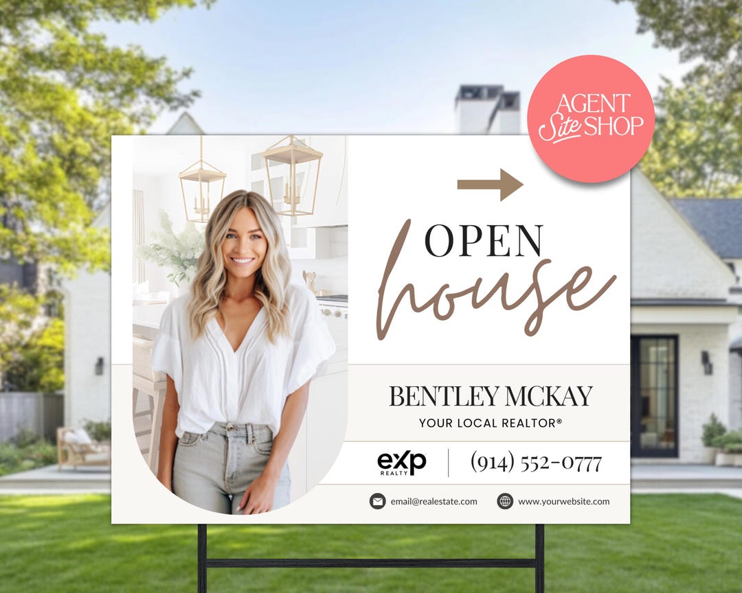 Open House Sign Template | for Sale Yard Sign | Customizable for Sale ...