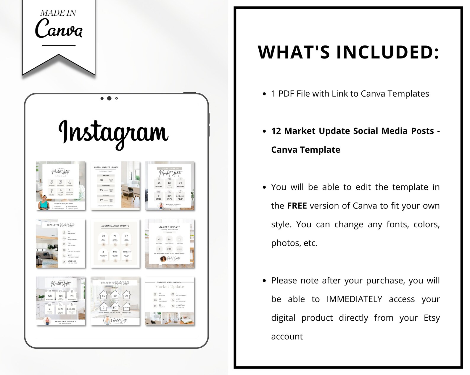 13 Market Update Instagram Posts | Real Estate Social Media Posts ...