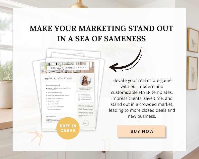 Offer Summary Cover Sheet | Real Estate Marketing | Multiple Offer ...