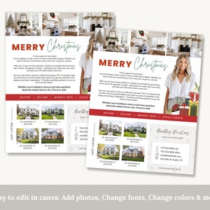 Christmas Real Estate Flyer | Real Estate Marketing | Canva Template ...