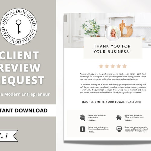 Client Testimonial Flyer Testimonial Template Real Estate - Etsy