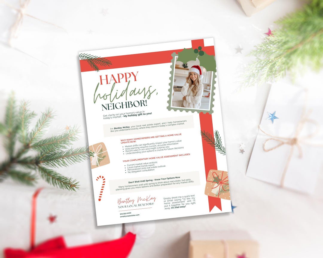 Christmas Real Estate Flyer | Holiday Real Estate Marketing | Canva ...