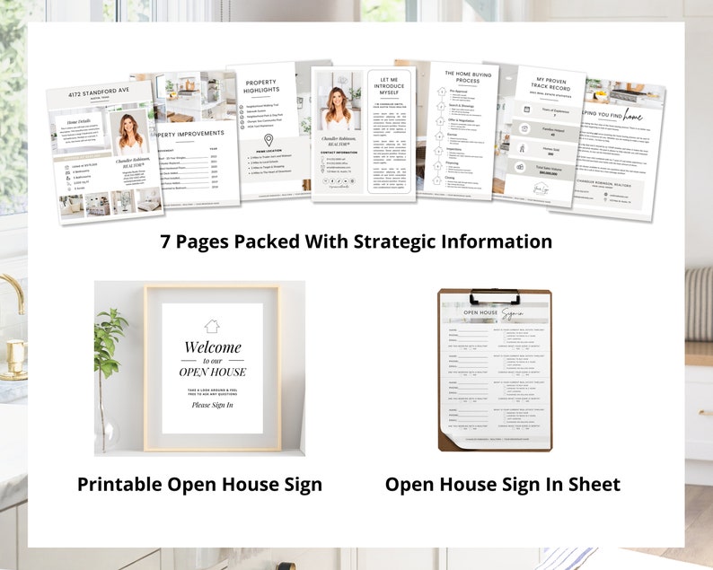Open House Packet | Listing Flyer | Open House Sign in Sheet | Real ...