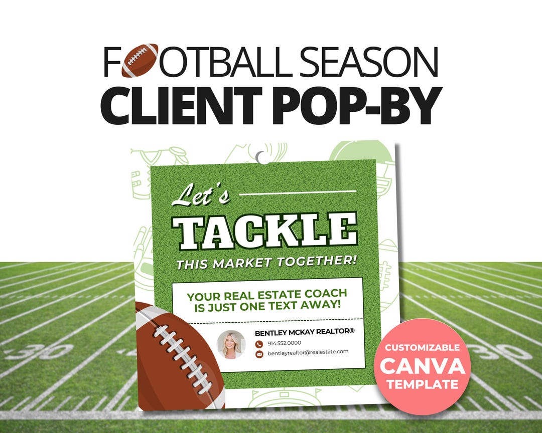 Editable Football Pop-by | Fall Football Client Pop-by | Football ...