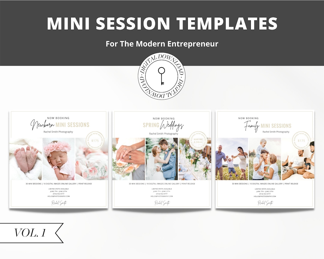 Vol 1 | Mini Session Templates | Photography Template Mini Sessions ...