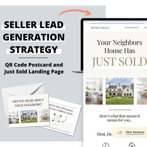 QR Code Postcard & Just Sold Landing Page | Home Seller Lead Generation ...