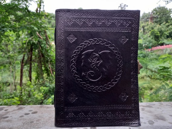 Celtic Dragon Leather Journal Dragon Leather Notebook - Etsy