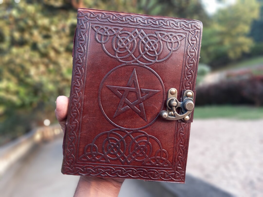 Handmade Leather Pentagram Journal: Celtic Daily Writing Book - Etsy
