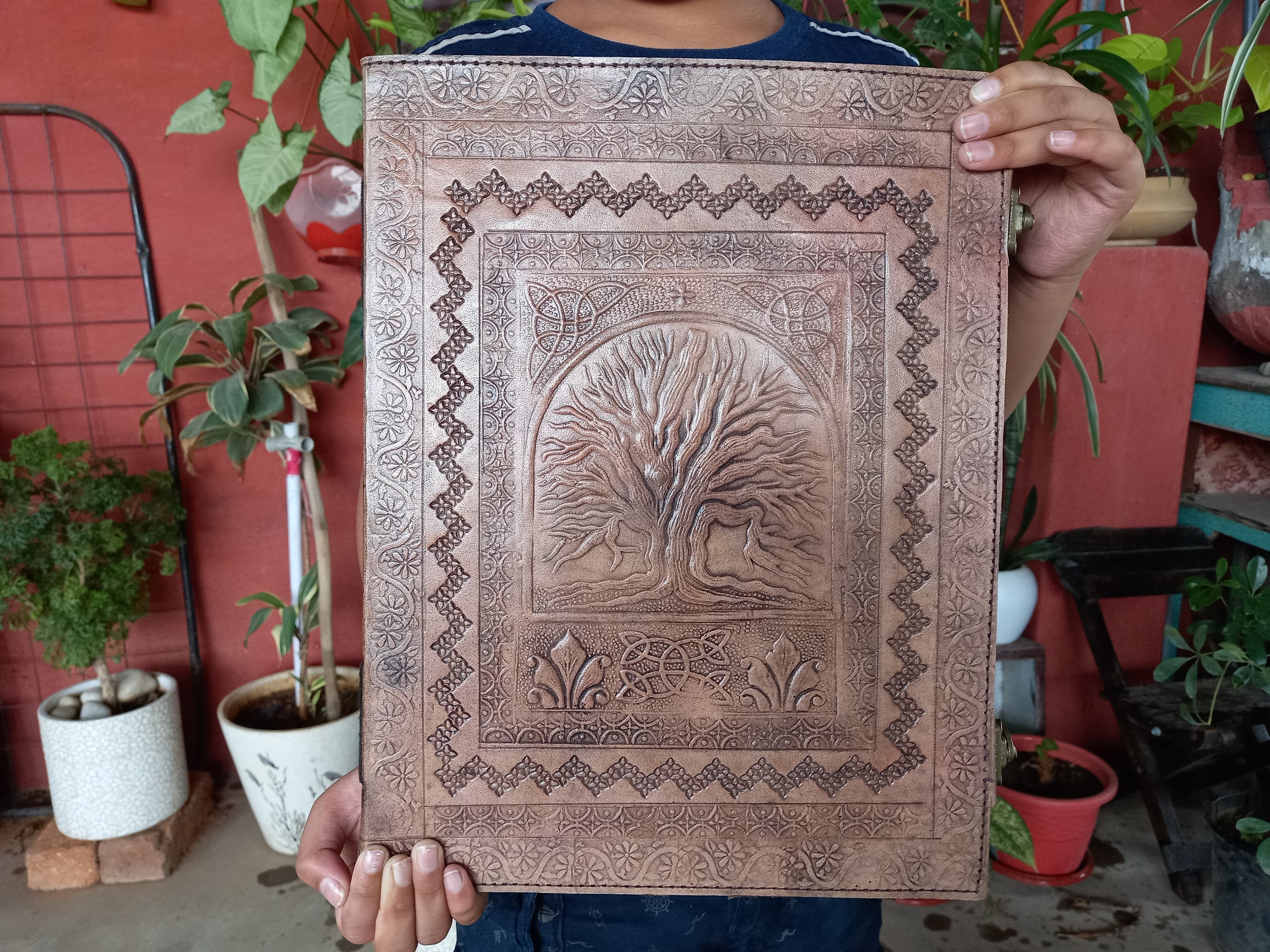 Handmade Tree of Life Leather Journal Refillable Notebook for - Etsy