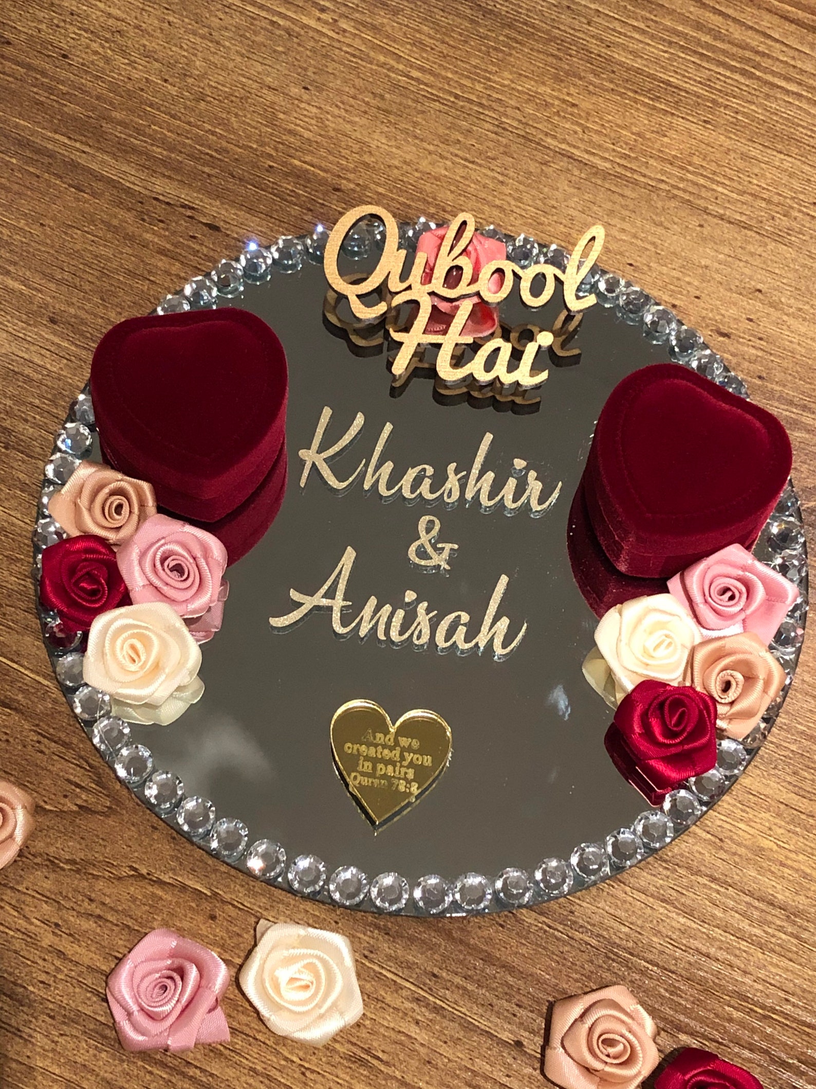 Nikkah Ring Tray. Ring Box . Nikkah Gifts. Wedding Ring | Etsy UK