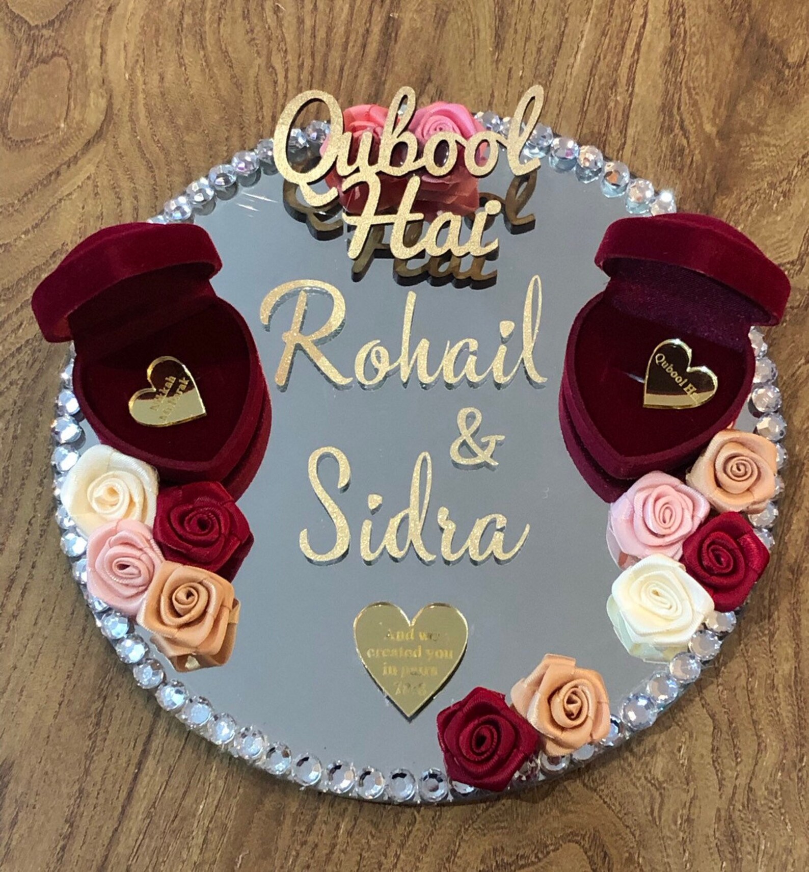 Nikkah Ring Tray. Ring Box . Nikkah Gifts. Wedding Ring - Etsy UK