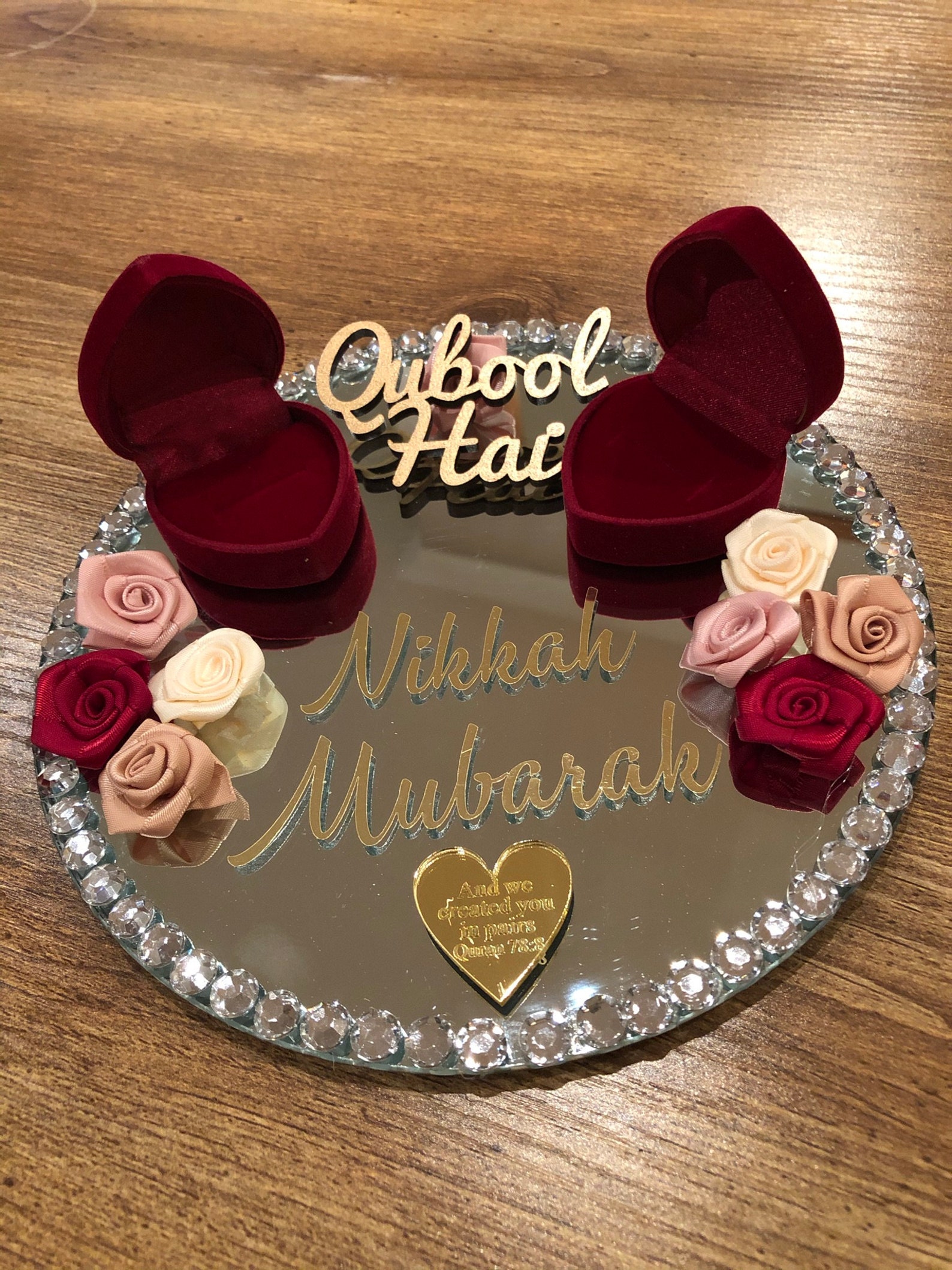 Nikkah Ring Tray. Ring Box . Nikkah Gifts. Wedding Ring | Etsy UK