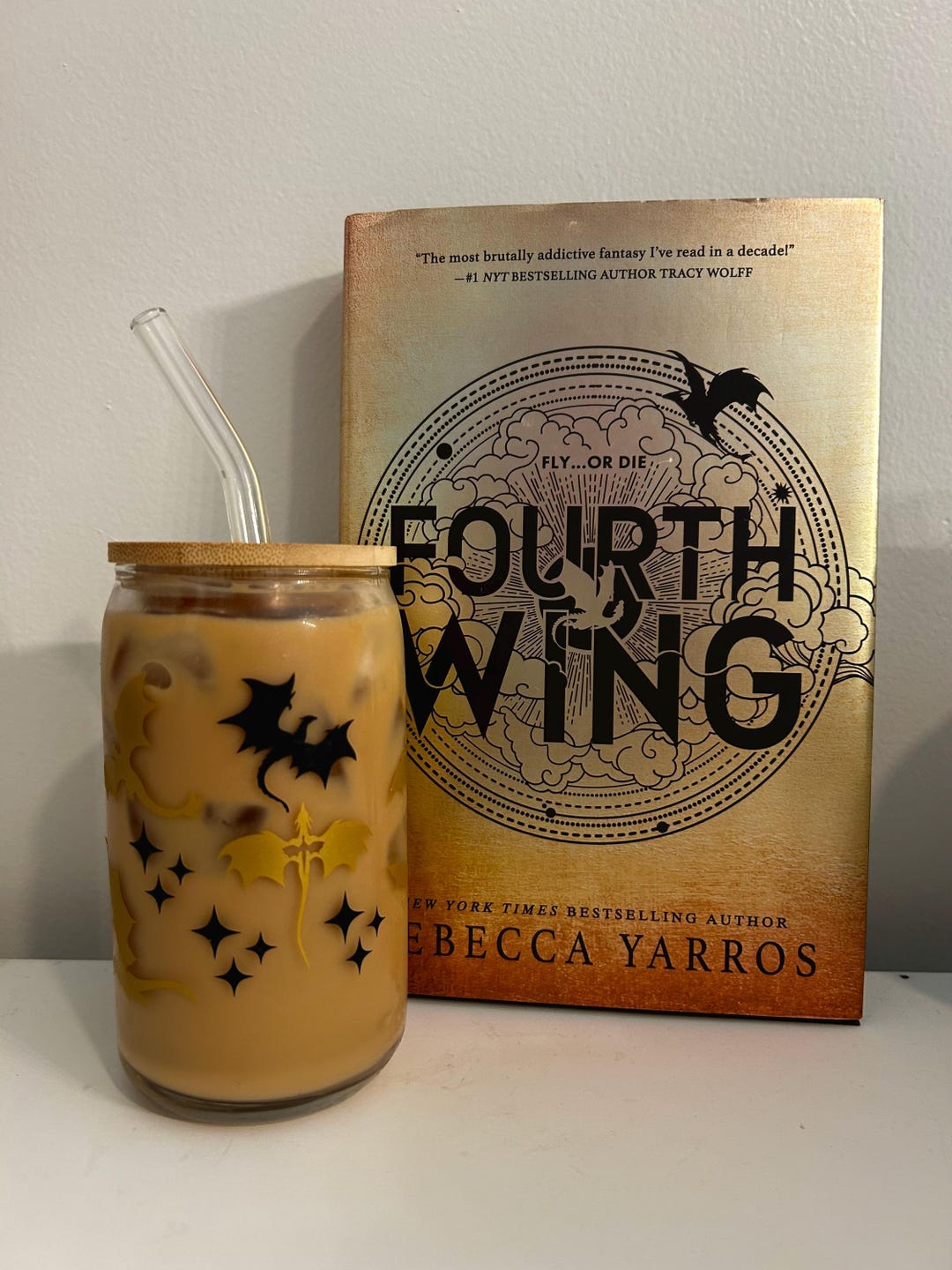 Fourth Wing Glass Coffe Tumbler-glass Cup-bookish. - Etsy